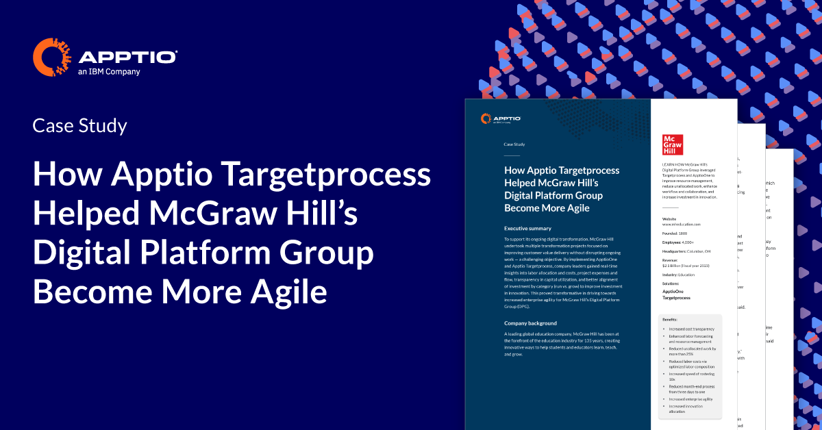 How Apptio Targetprocess Helped McGraw Hill’s Digital Platform Group ...